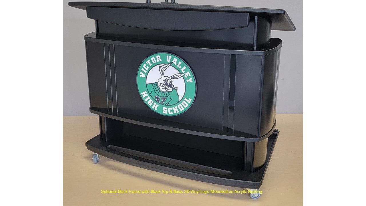 Height Adjustable Podium Aluminum Motorized Accessible Lectern ...