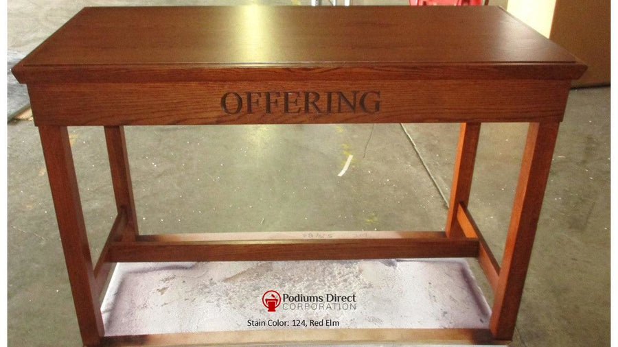 Offering Table with Storage Drawer and Inscription TOT-448 – Podiums Direct