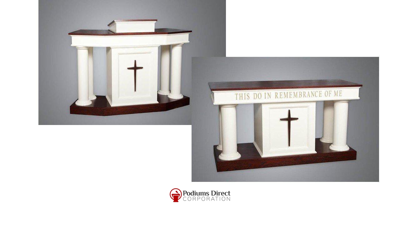 Church Wood Pulpit Set NO 810 – Podiums Direct