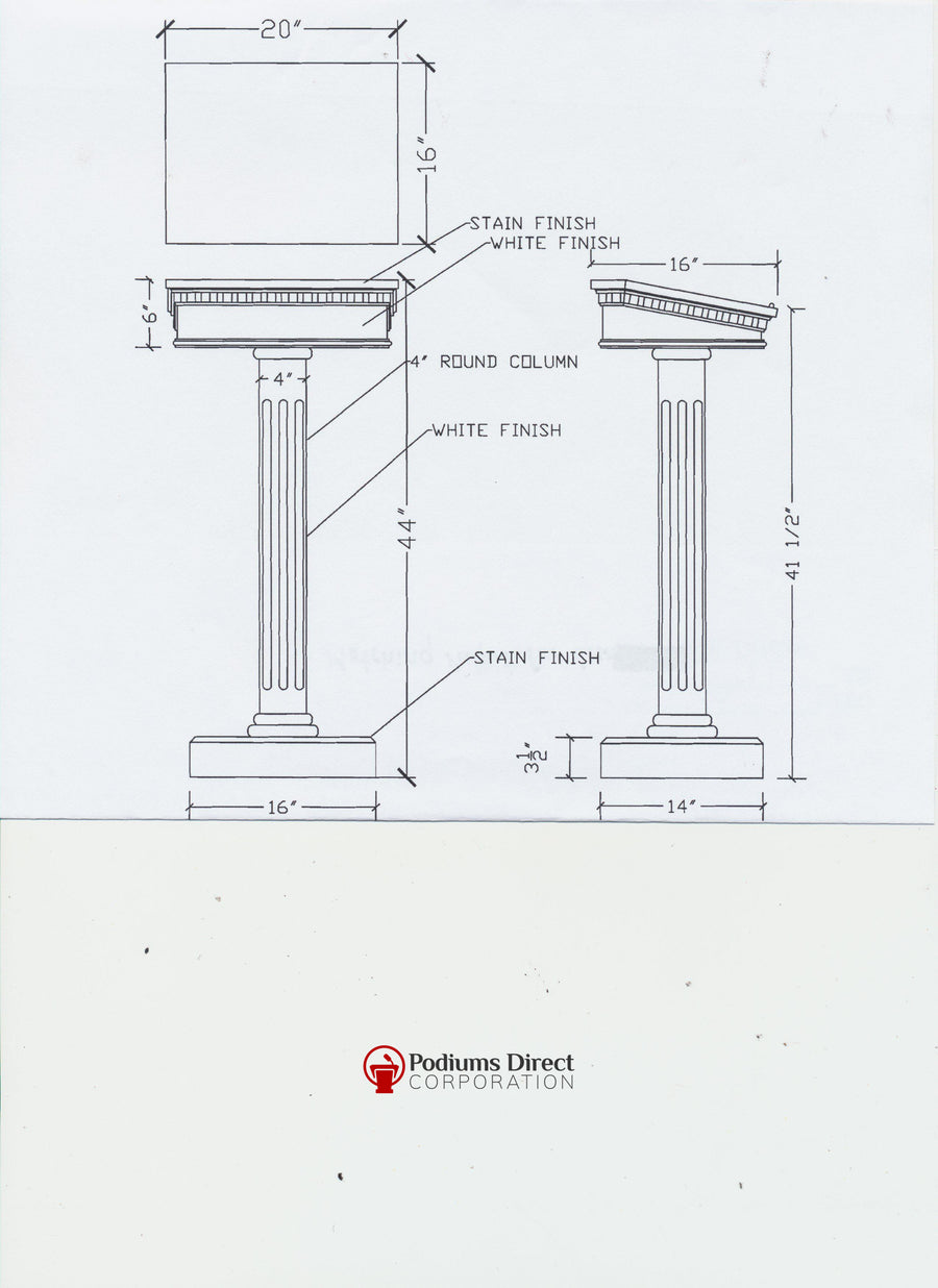 Church Wood Pulpit Custom No. 5SS Speaker Stand – Podiums Direct