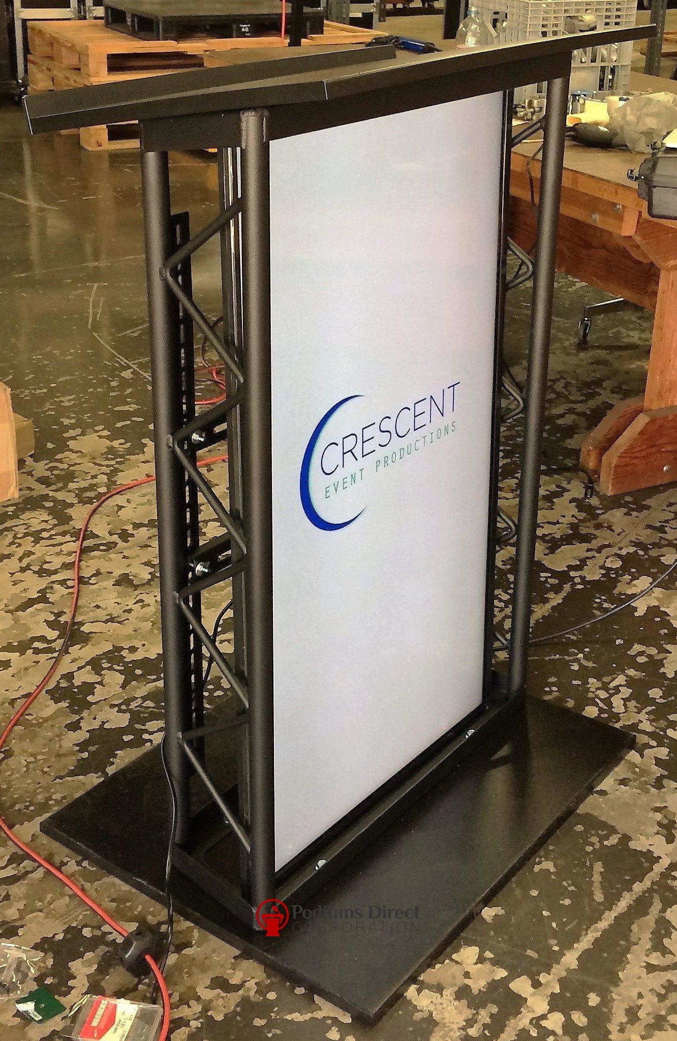 LCD Digital Display Lectern JP4 Metal Truss – Podiums Direct