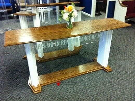 Communion Table 705W Proclaimer Acrylic and Wood Style – Podiums Direct
