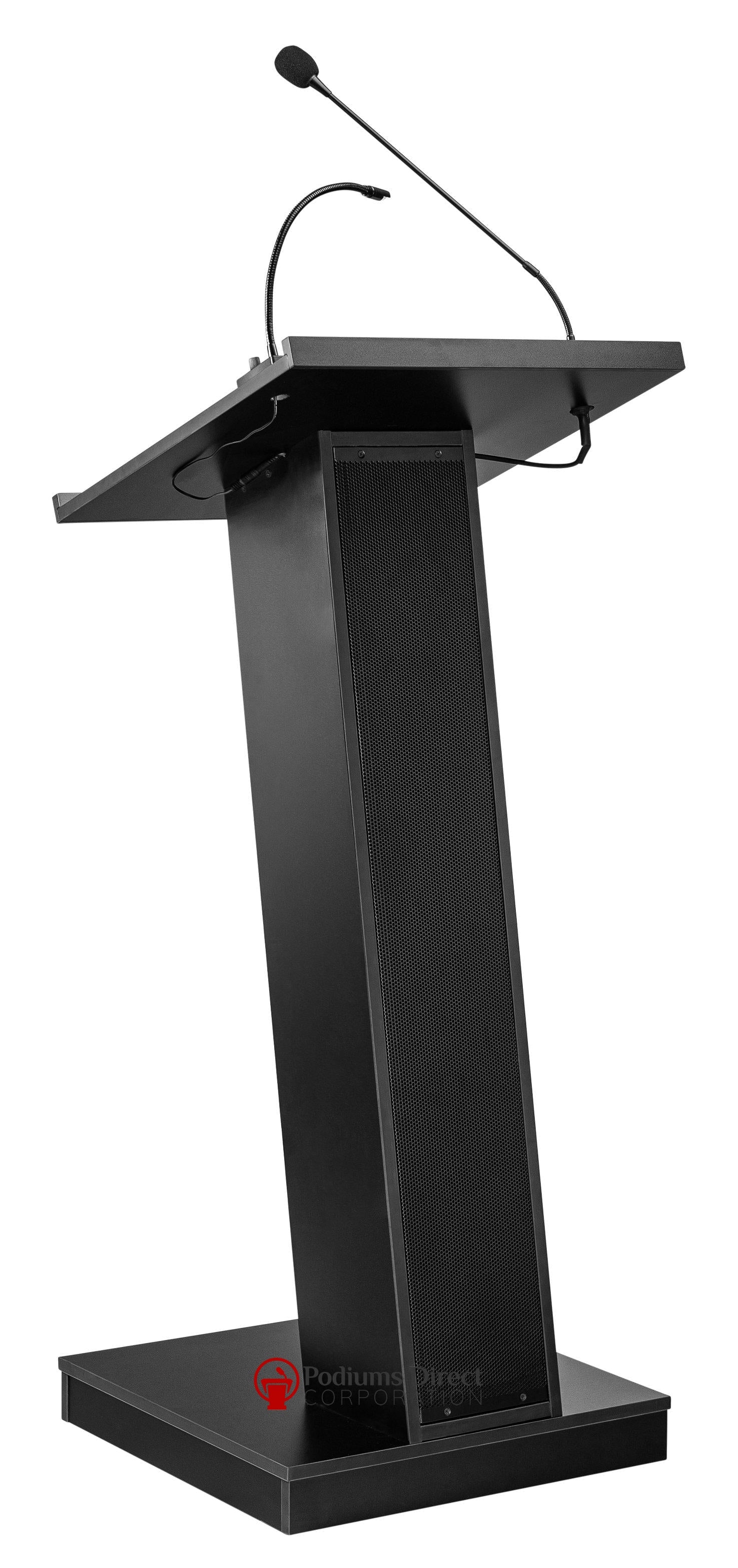 Sound Lectern ZED Oklahoma Sound. Color: Black. – Podiums Direct