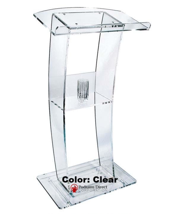 Acrylic C Design Lectern, Podium – Podiums Direct