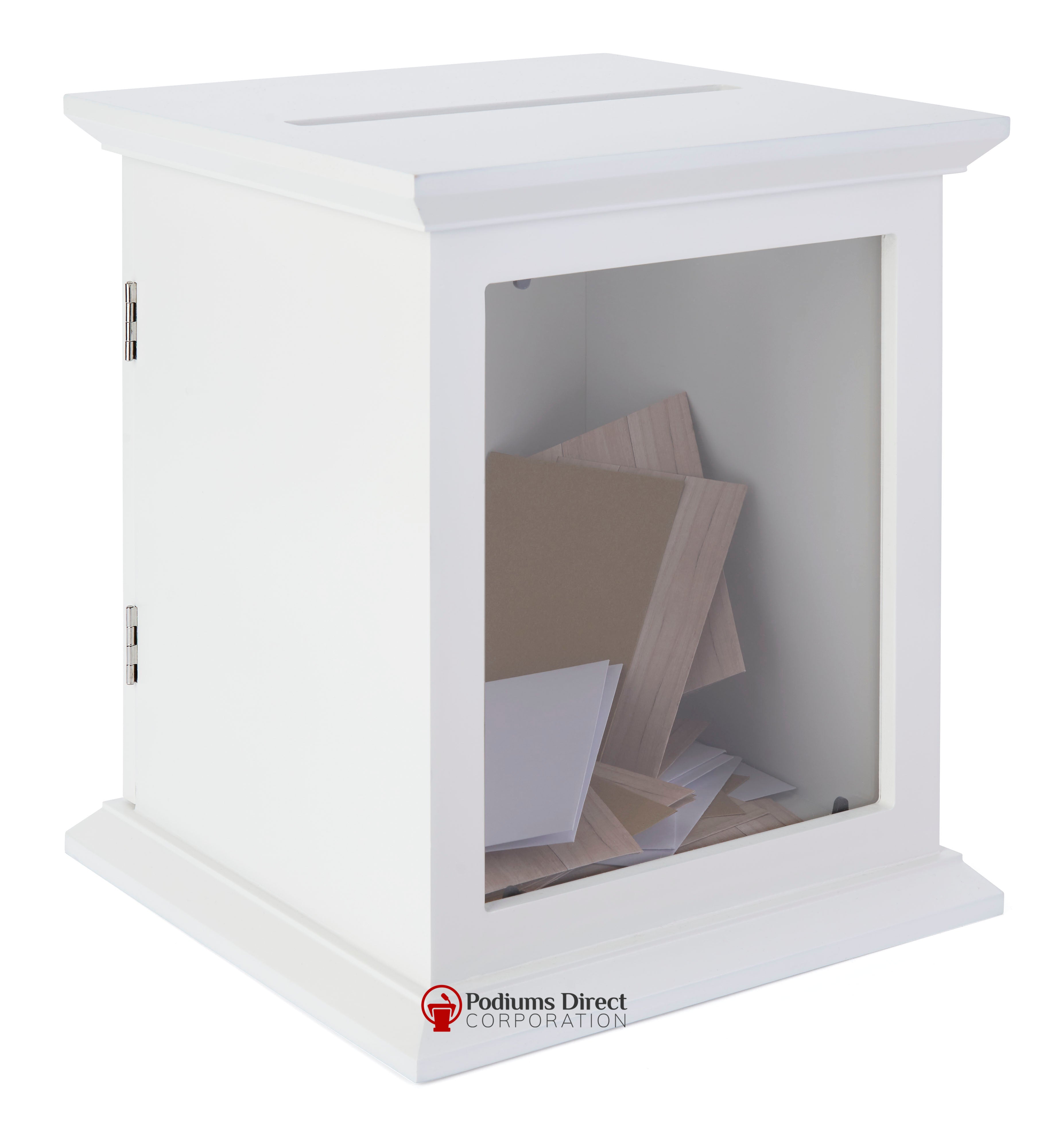Tithe/Prayer Box White with Acrylic Window – Podiums Direct